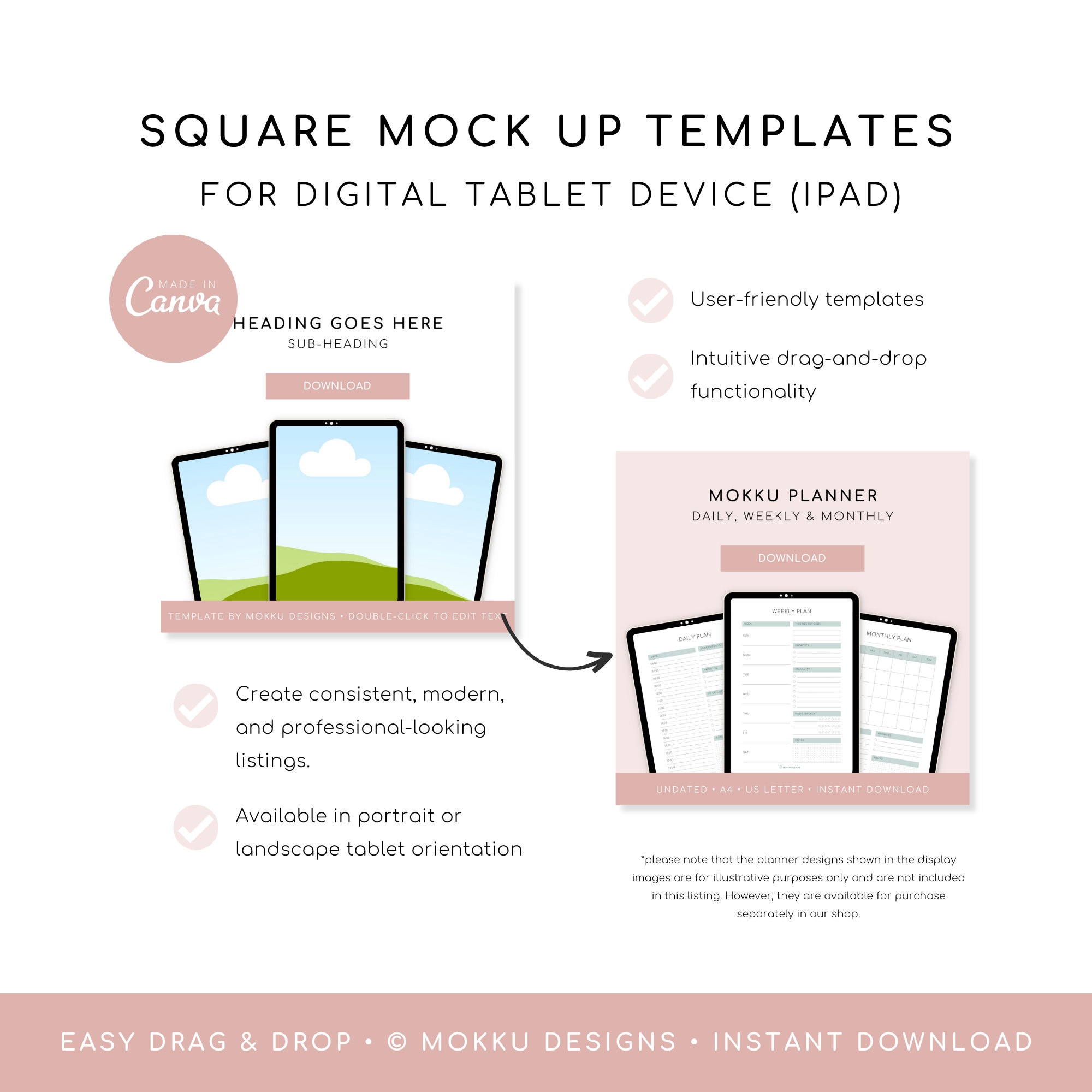 80 Editable Canva Square Listing Templates for Digital Devices - iPad ...