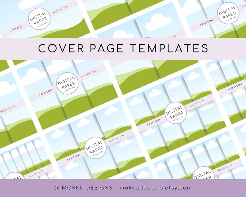 12 Cover Templates Digital Paper Mockups Editable Canva - Etsy
