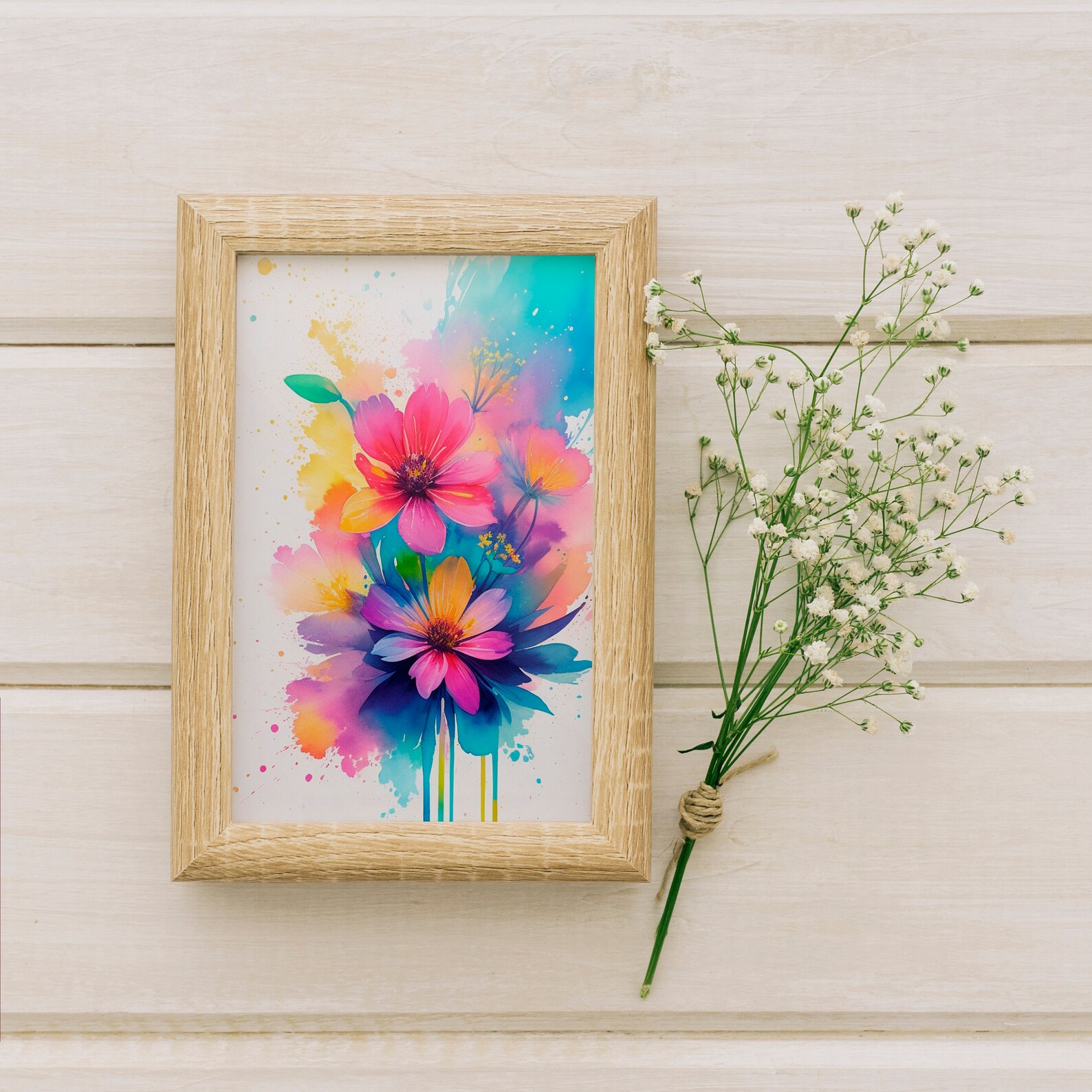 Watercolor Wildflower Splash Poster Flowers Poster Set of 3 - Etsy