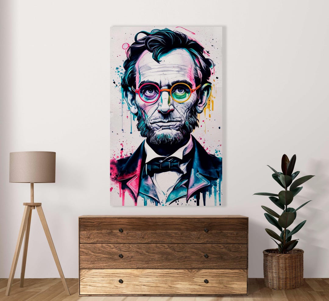 Abraham Lincoln Pop Art Poster. Set of 1 JPG Image, Pop Culture Icon ...