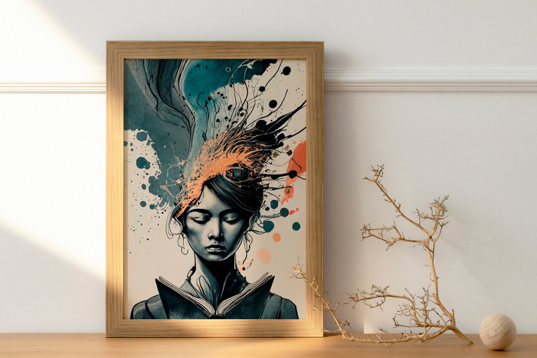 Beyond the Words: Woman Reading Poster, Set of 1 Feminist Art, Gender ...