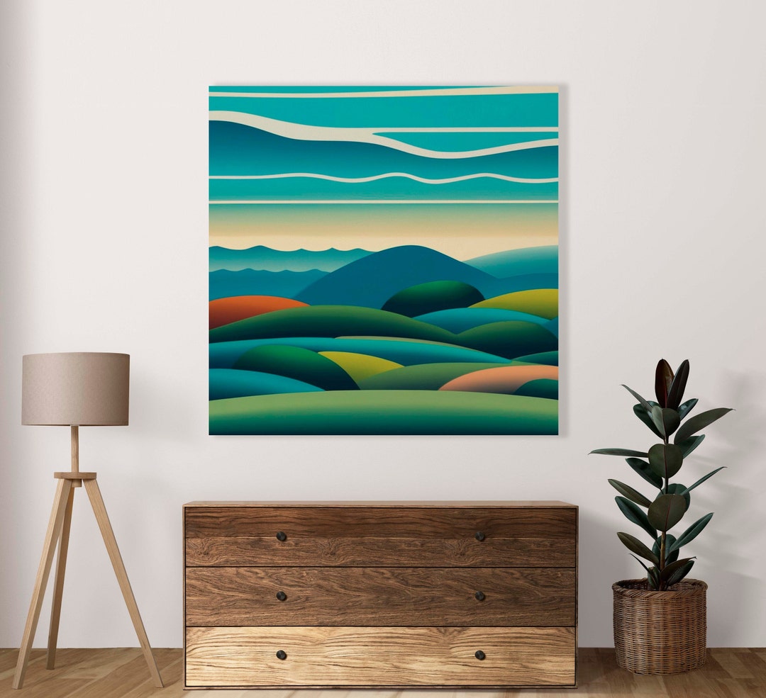 Forest Landscape Poster. Set of 1 Image, Room's Decoration, Conceptual ...