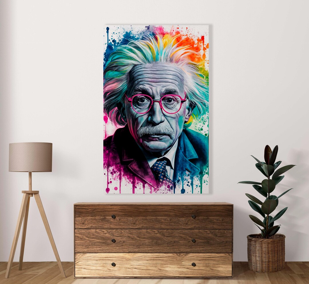 Albert Einstein Pop Art Poster. Set of 1 JPG Image, Pop Culture Icon ...