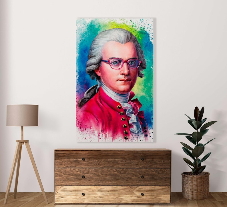 Wolfgang Amadeus Mozart Pop Art Poster. Set of 1 JPG Image, Classical ...