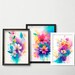 Watercolor Wildflower Splash Poster Flowers Poster Set of 3 - Etsy