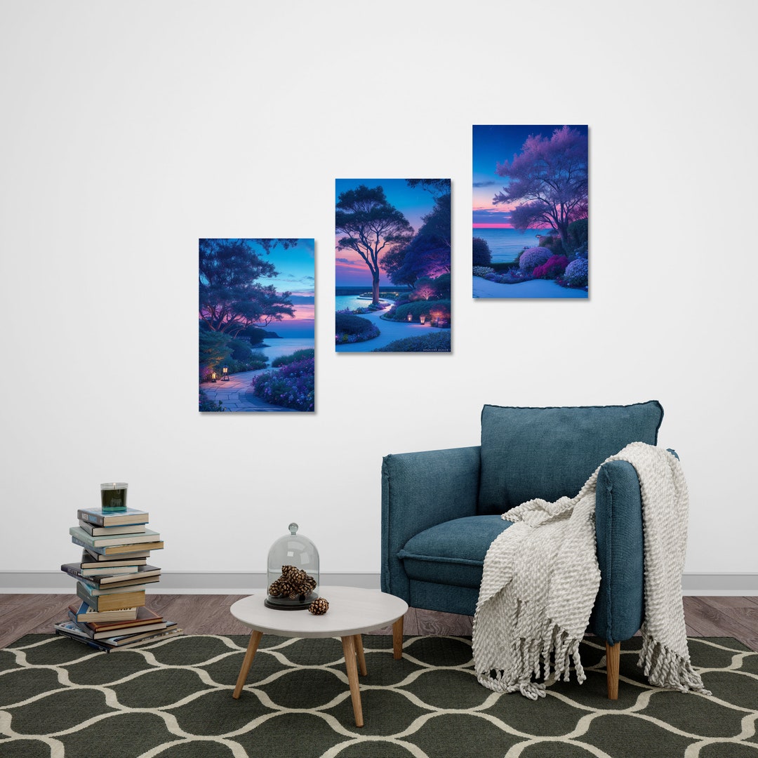 Ocean Overlook Park Poster Set of 3 Printable Art Living - Etsy