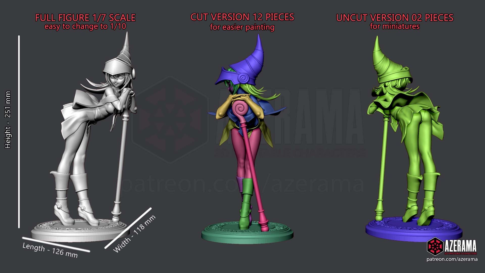 Dark Magician Girl 18yo STL for 3D Printing - Etsy