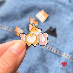 Kawaii Corgi Butt Enamel Pin Gift for Dog Mom Corgi Love Pin for ...