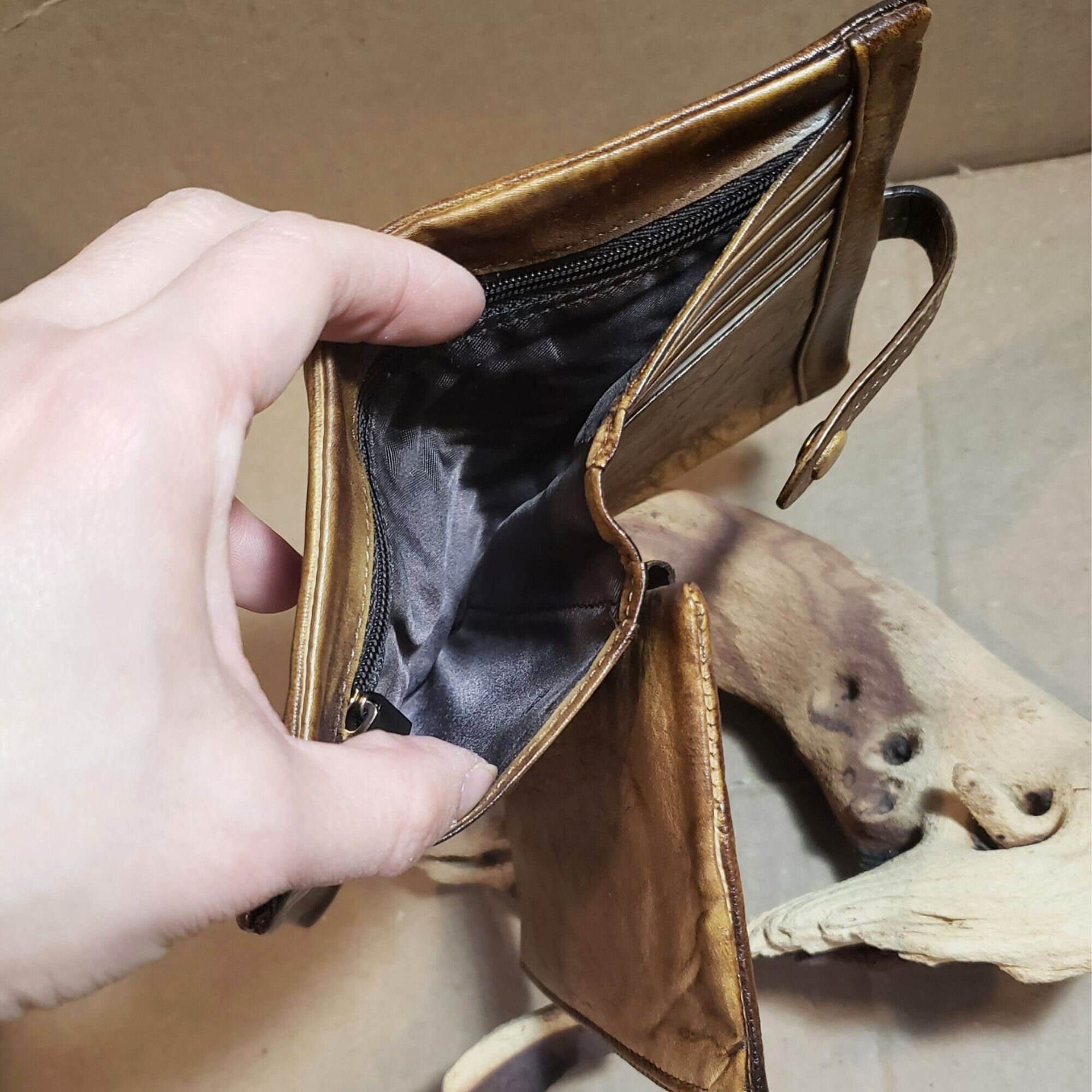 Artisan Washed Leather Woven Wallet Girlfriend Gift Sister Grunge ...