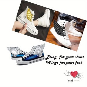 Metallic Angel Wing Sneaker Roller Skate Gift for Roller Derby Skater ...