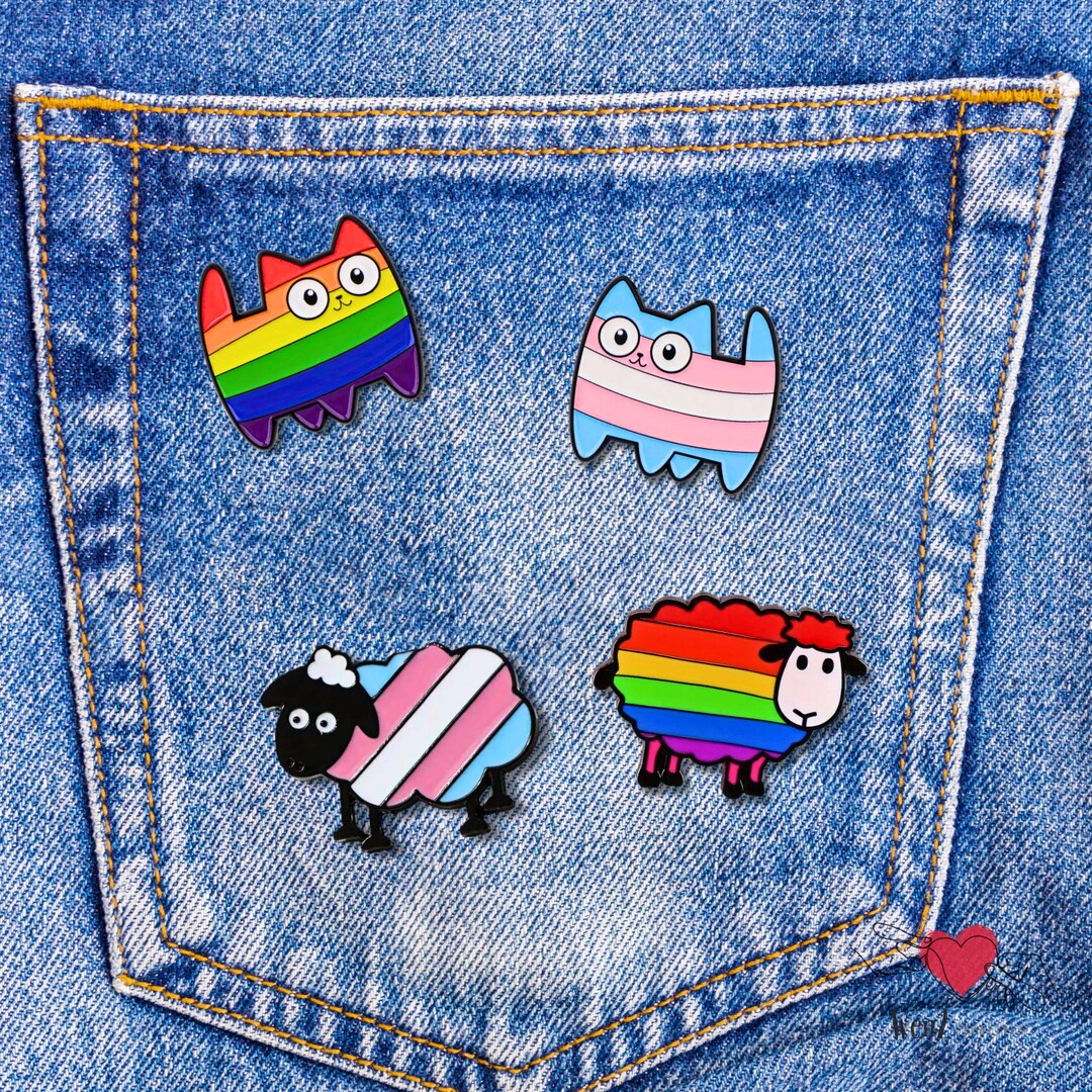 Rainbow Sheep Pride Month Enamel Pin Gift Animal LGBTQ+ Lesbian Pride ...