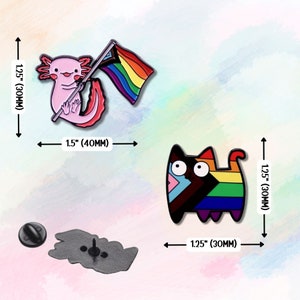 Rainbow Cat Pride Month Flag Pin Progressive Flag Gift Pride Month ...