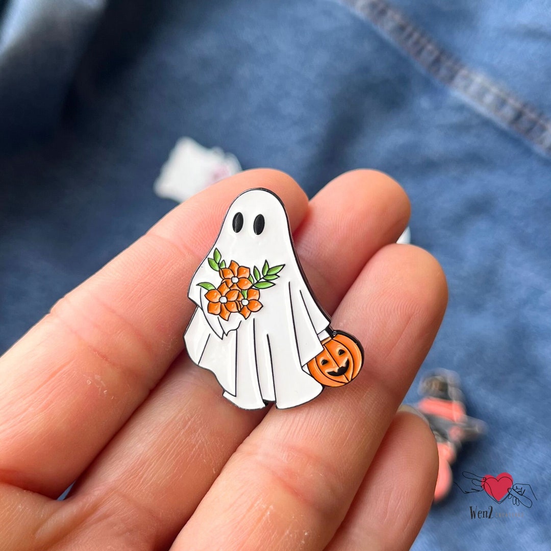 Halloween Casper Ghost Jack O Lantern Enamel Pin Cute Witchy Cat Pin Pumpkin Costume Fun Gift ...