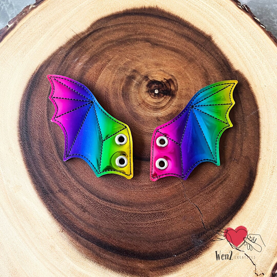 Rainbow Bat Wing Sneaker Roller Skate Gift for Roller Derby Skater Shoe ...