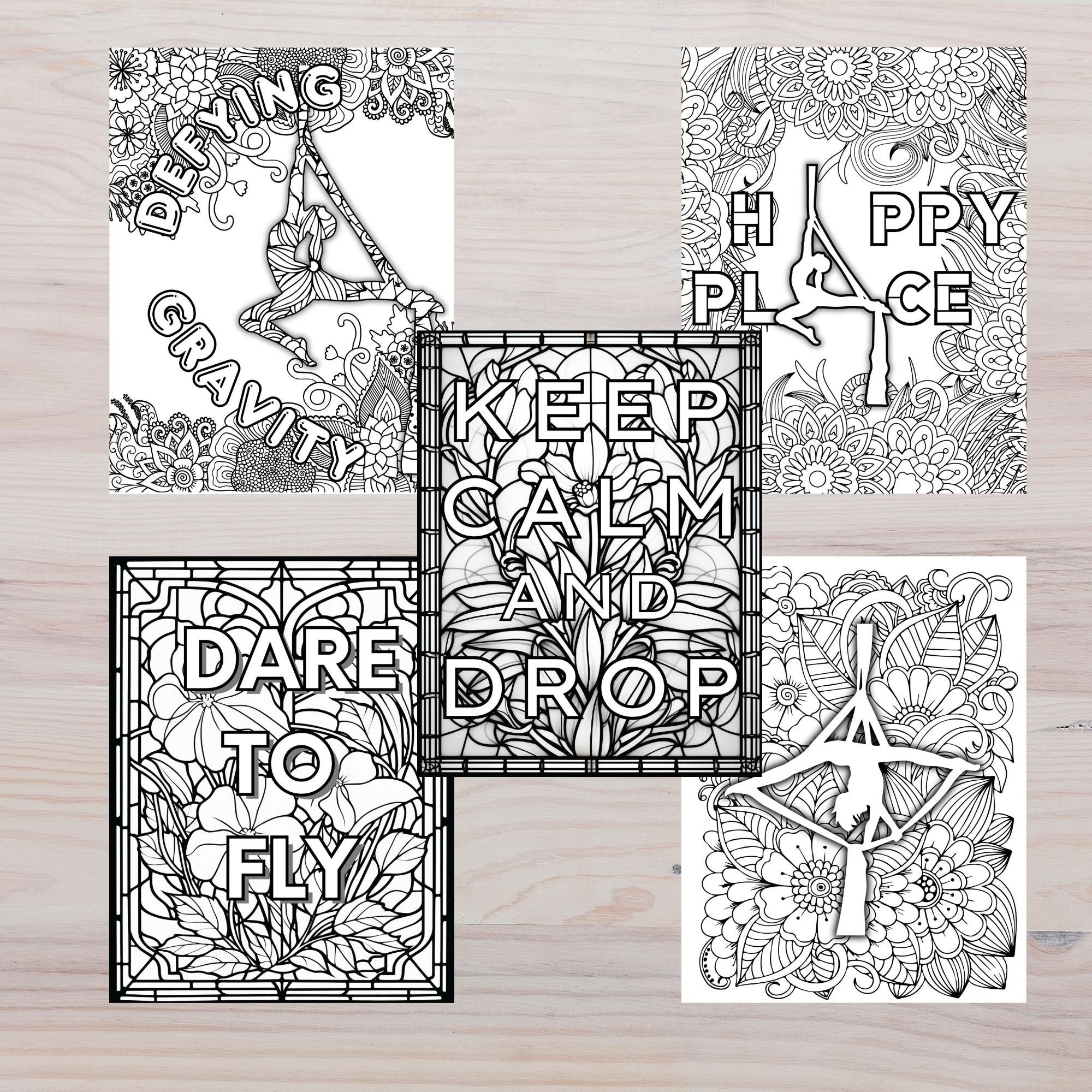 10 Aerialist Coloring Page Aerial Motivation Worksheet Gift Aerial Self ...