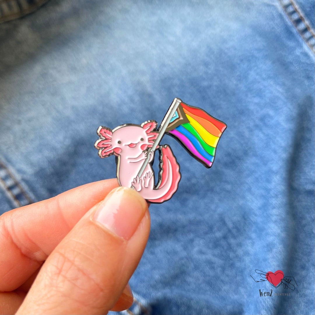 Axolotl Pride Month Flag Pin Progressive Flag Gift Pride Month LGBTQ ...