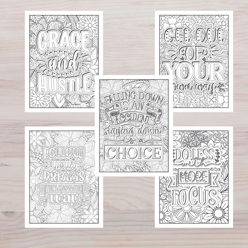 100+ Motivational Word Coloring Page Self Affirmation Coloring ...