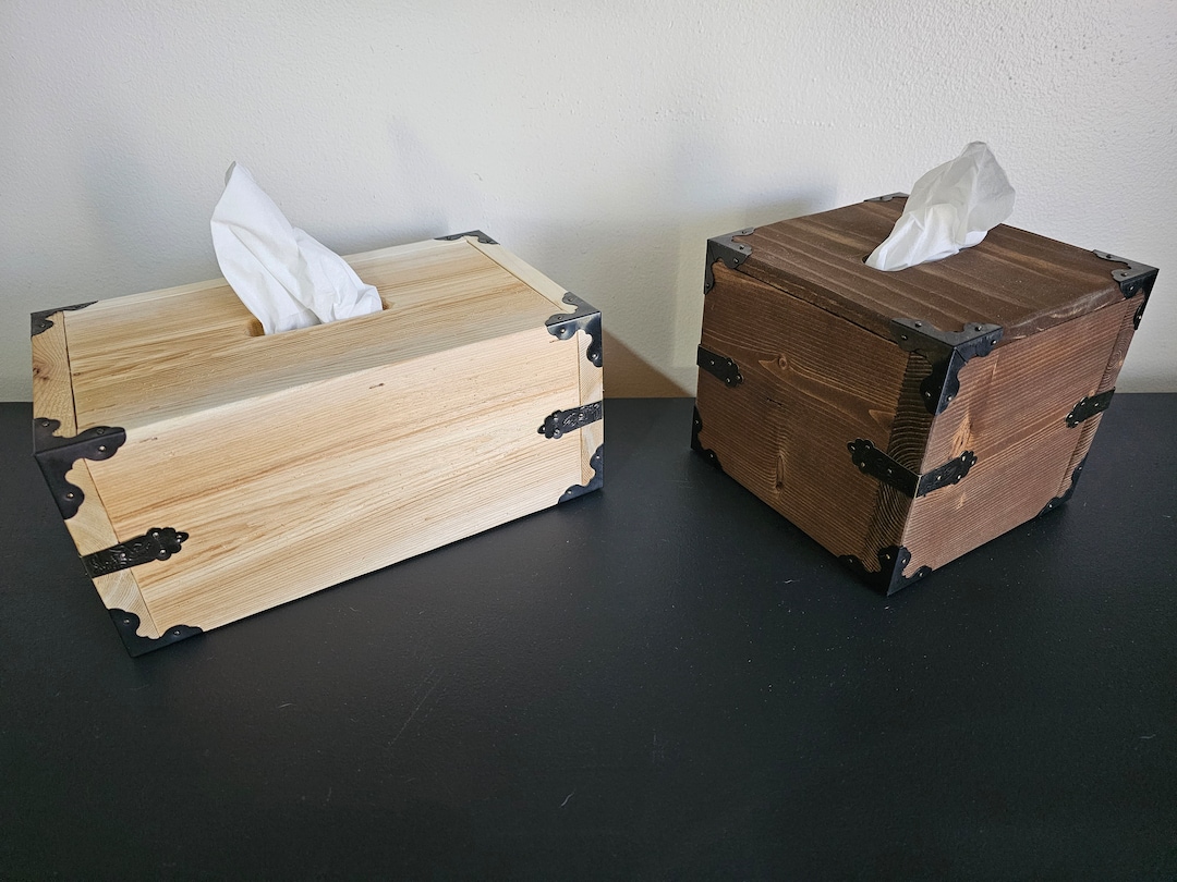Modern Rustic Kleenex Tissue Box Cover for Cube and Flat Tissue Boxes ...