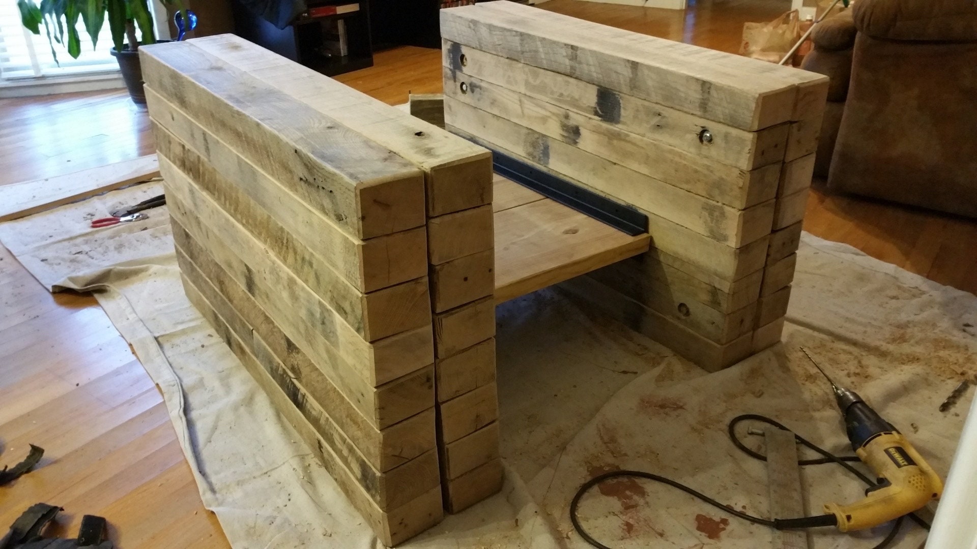 Homemade Rustic Oak Captains Chair and Ottoman - Etsy