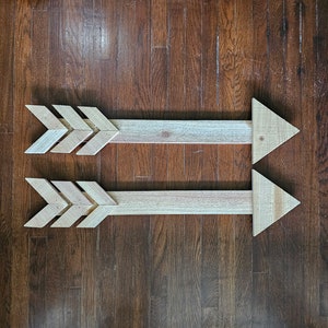 Rustic Wood Arrow Sign Wall Decor 32 X 9 Farmhouse Wall Mount Cedar ...