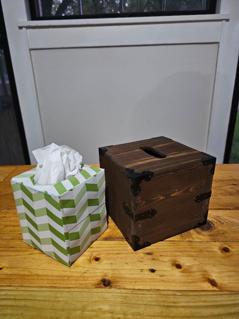 Modern Rustic Kleenex Tissue Box Cover for Cube and Flat Tissue Boxes ...