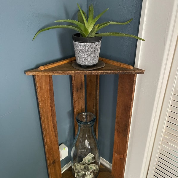 Rustic Corner Shelf - Etsy