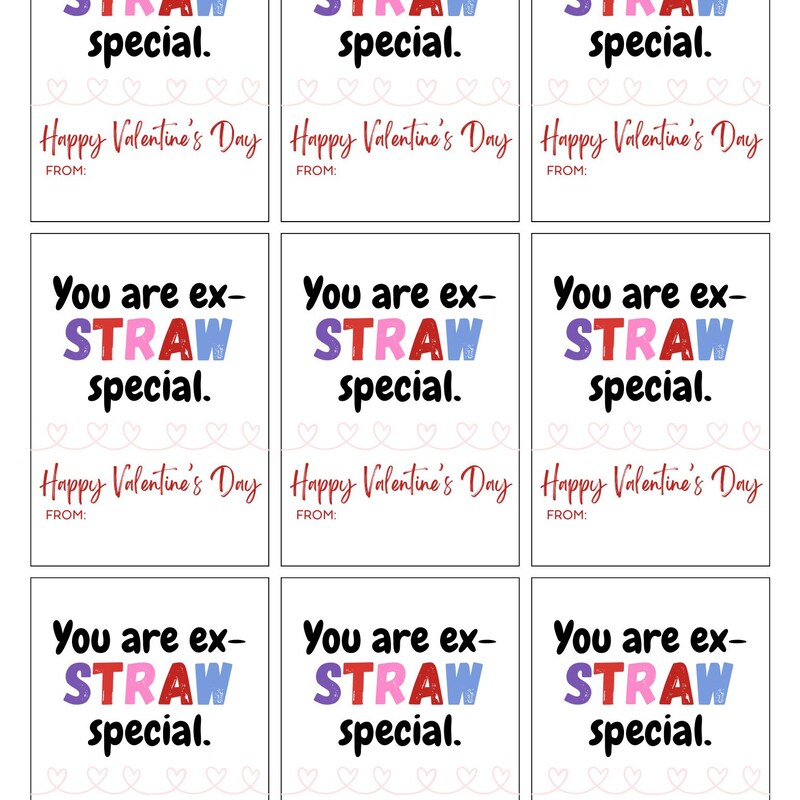 Valentines Day Straws - Etsy
