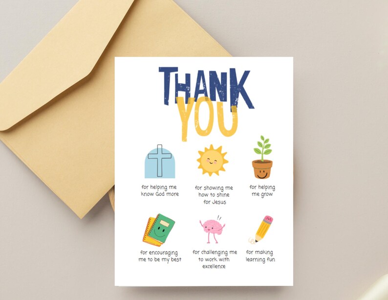 Teacher Appreciation Card: Thank You Tutor, Director (digital Download ...
