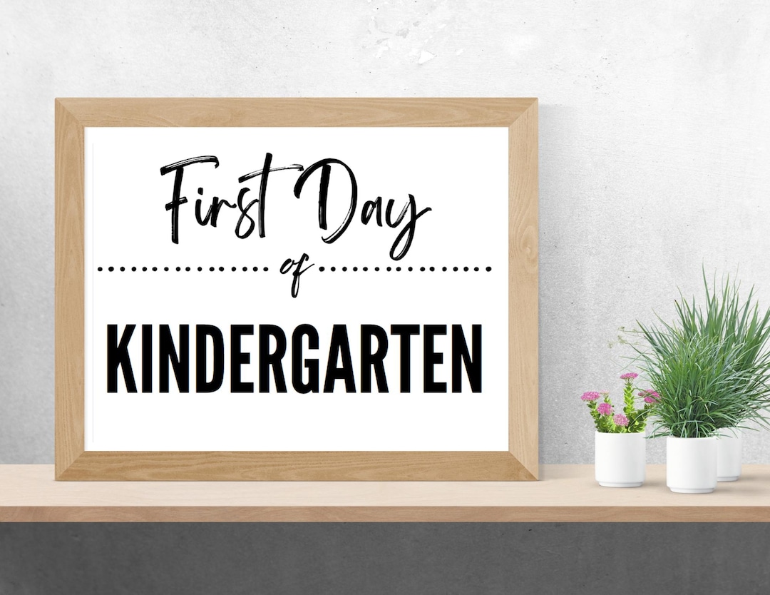 First & Last Day of School Sign. Kindergarten School Sign. Digital ...