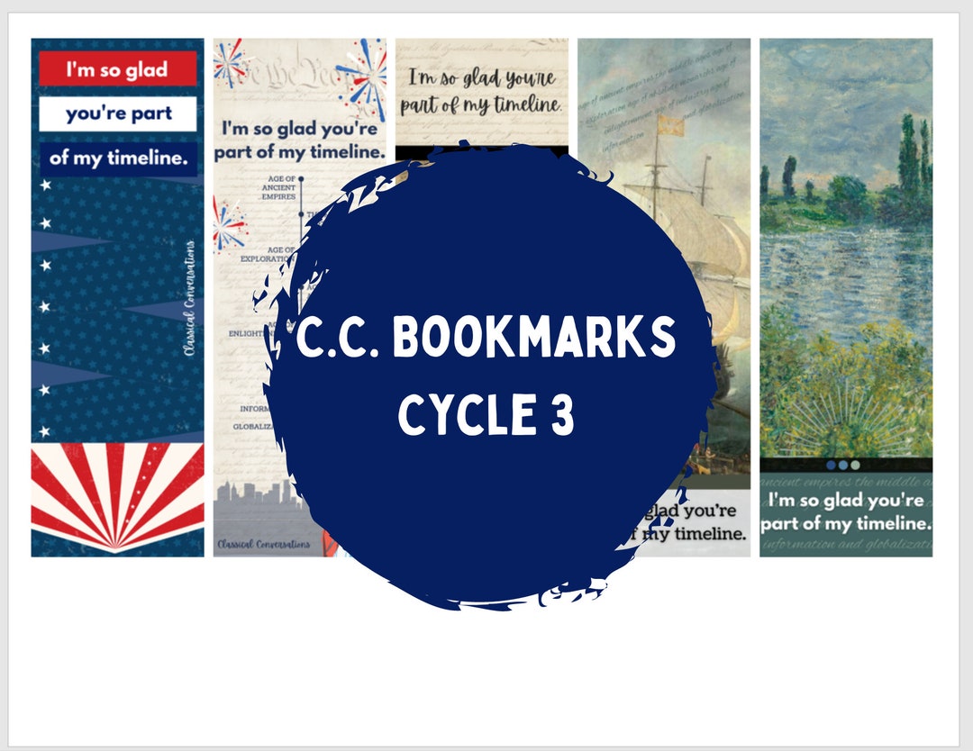 Classical Conversations Bookmarks. CC Cycle 3. I'm so Glad You're Part ...