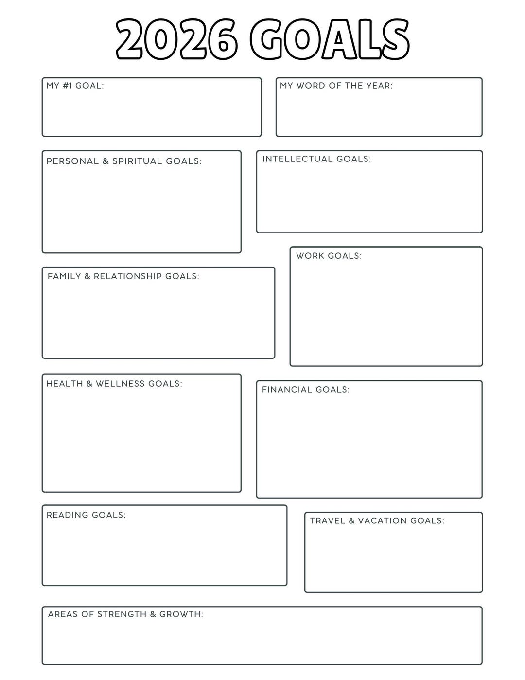 2026 Goals, Vision Board, New Years Resolution, Goal Setting, Life ...