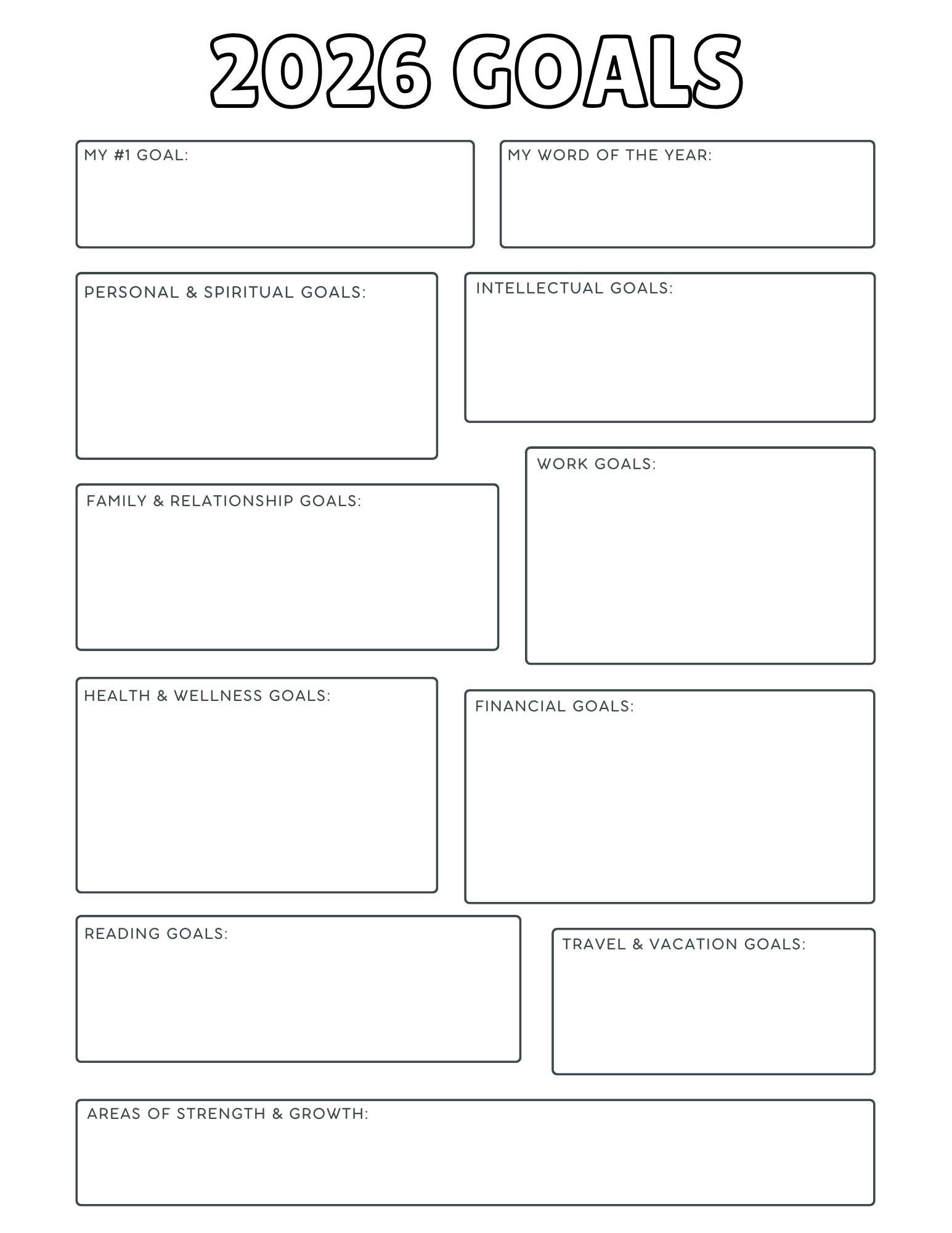 2026 Goals, Vision Board, New Years Resolution, Goal Setting, Life ...