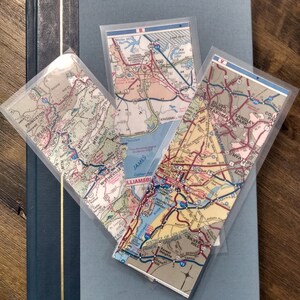 Vintage Map Bookmarks: Set of 3. USA Vintage Maps. Double-sided ...