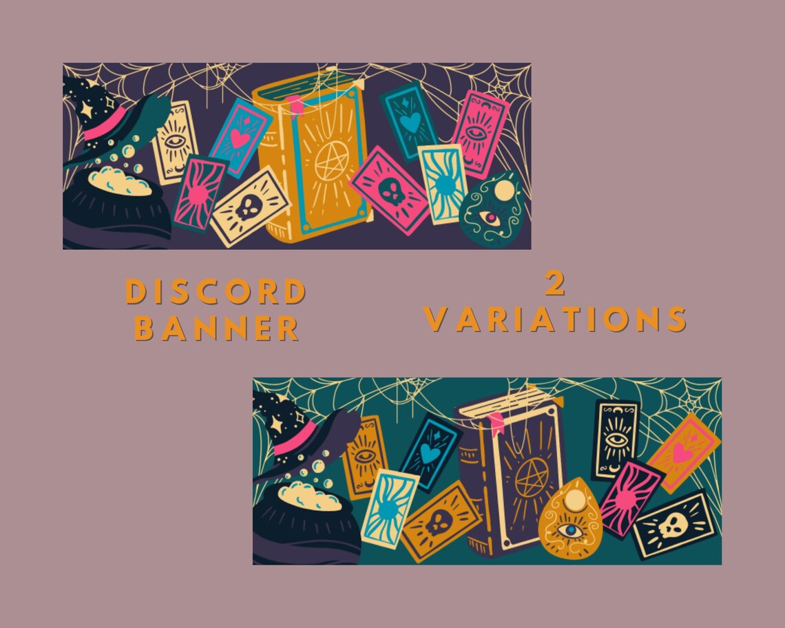 Cozy Occult Witch Socials Banners Set of 6 Variations Twitch Youtube ...
