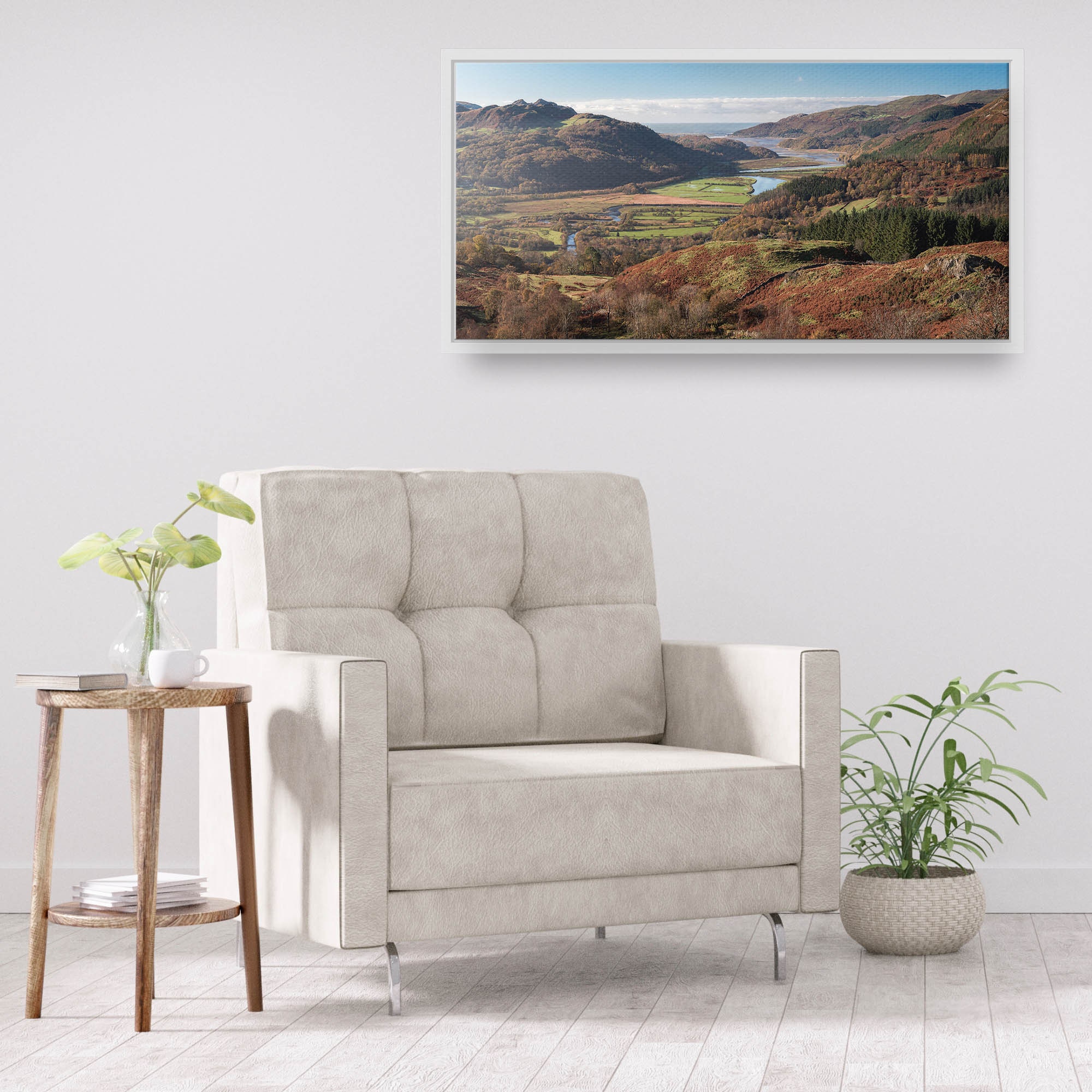 Mawddach Estuary Panoramic Canvas Print, North Wales Landscape ...