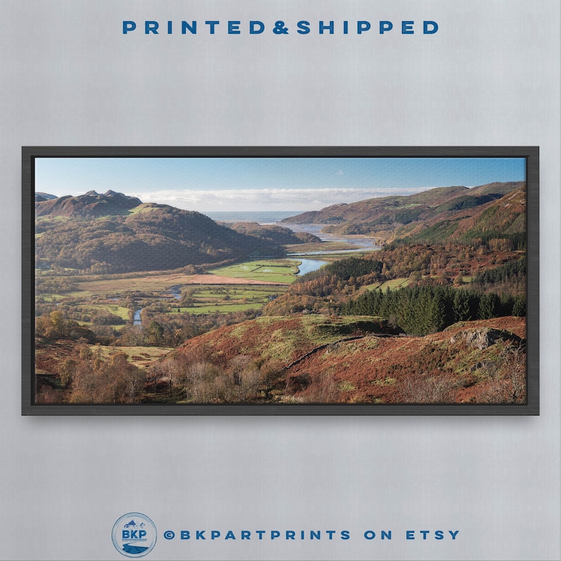 Mawddach Estuary Panoramic Canvas Print, North Wales Landscape - Etsy