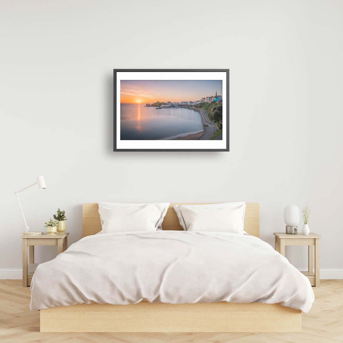 Tenby Harbour Sunrise Print, Pembrokeshire Seascape Photography, Framed ...