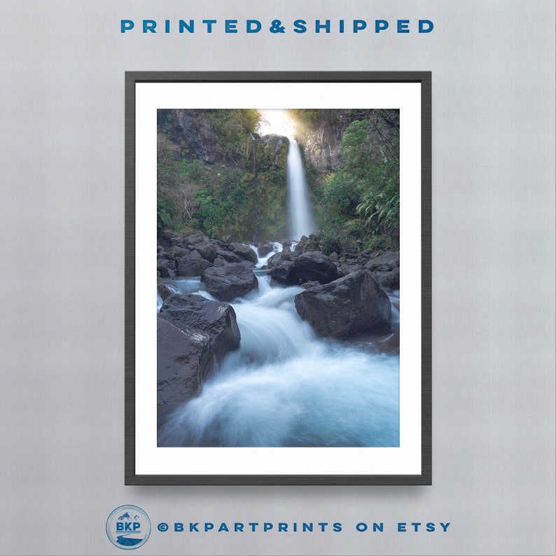 Dawson Falls Waterfall Print, Mount Taranaki Landscape Photography ...