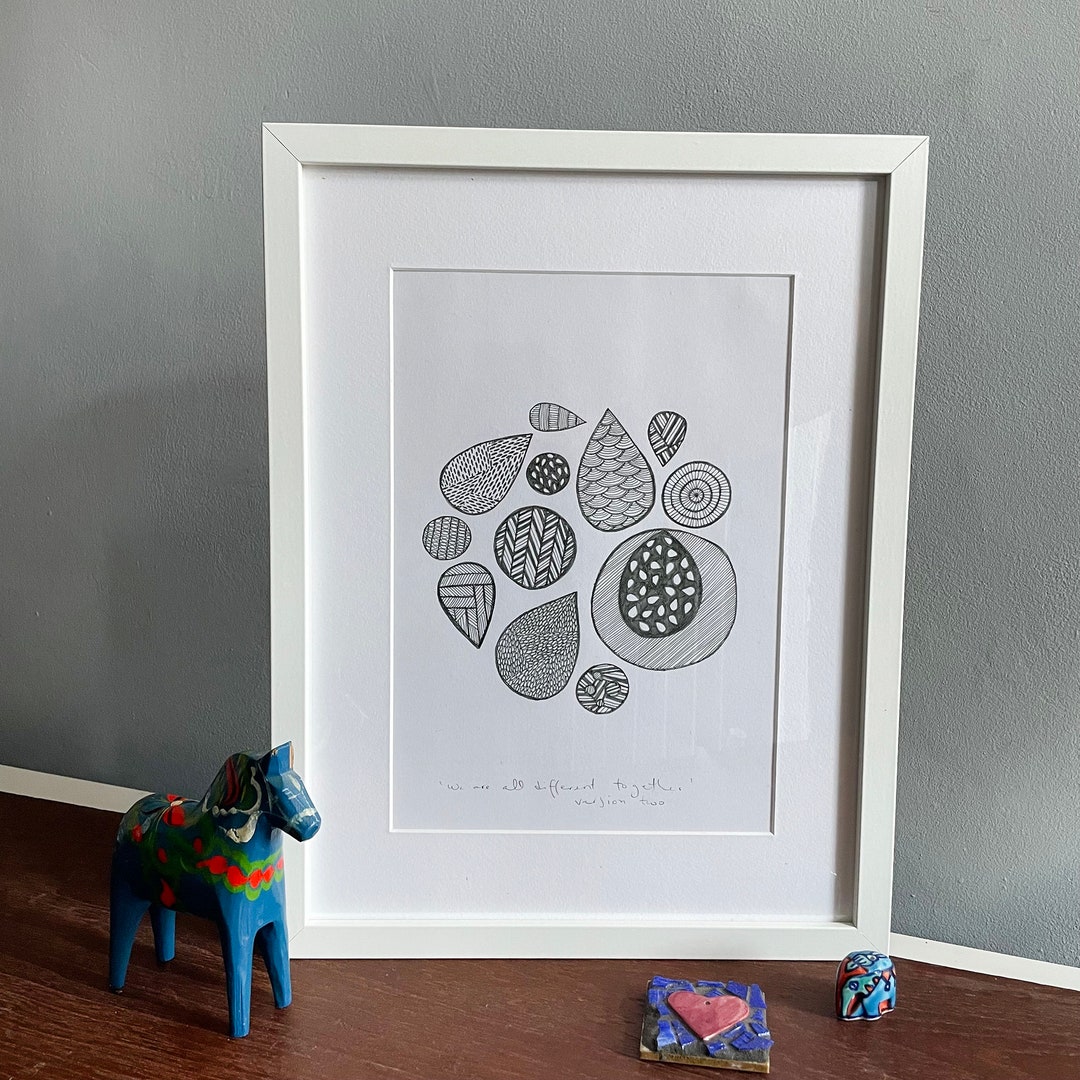 Personalised Hand Drawn Modern Ink Drawing - Etsy