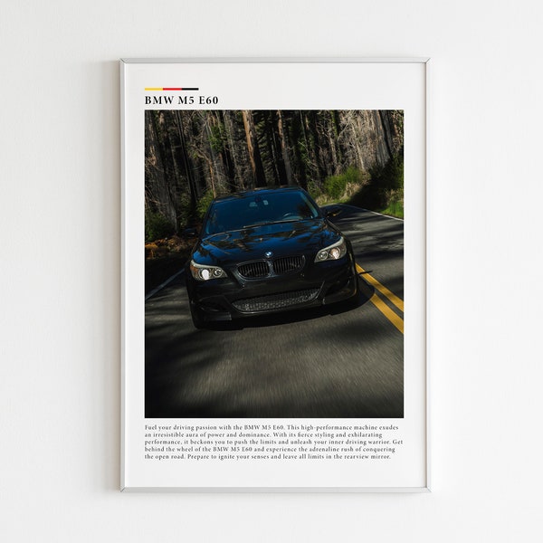 Bmw E60 Poster - Etsy