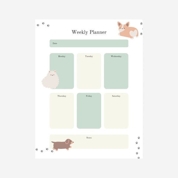 Cute Animal Planner - Etsy