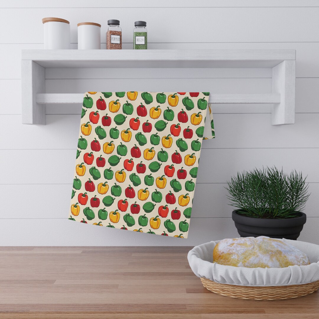 Decorative Kitchen Towel Home Decor Cotton Towel - Assorted Peppers ...