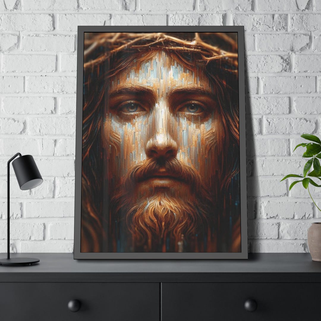 Jesus Framed Paper Poster, Christian Wall Art for Home & Office Decor ...