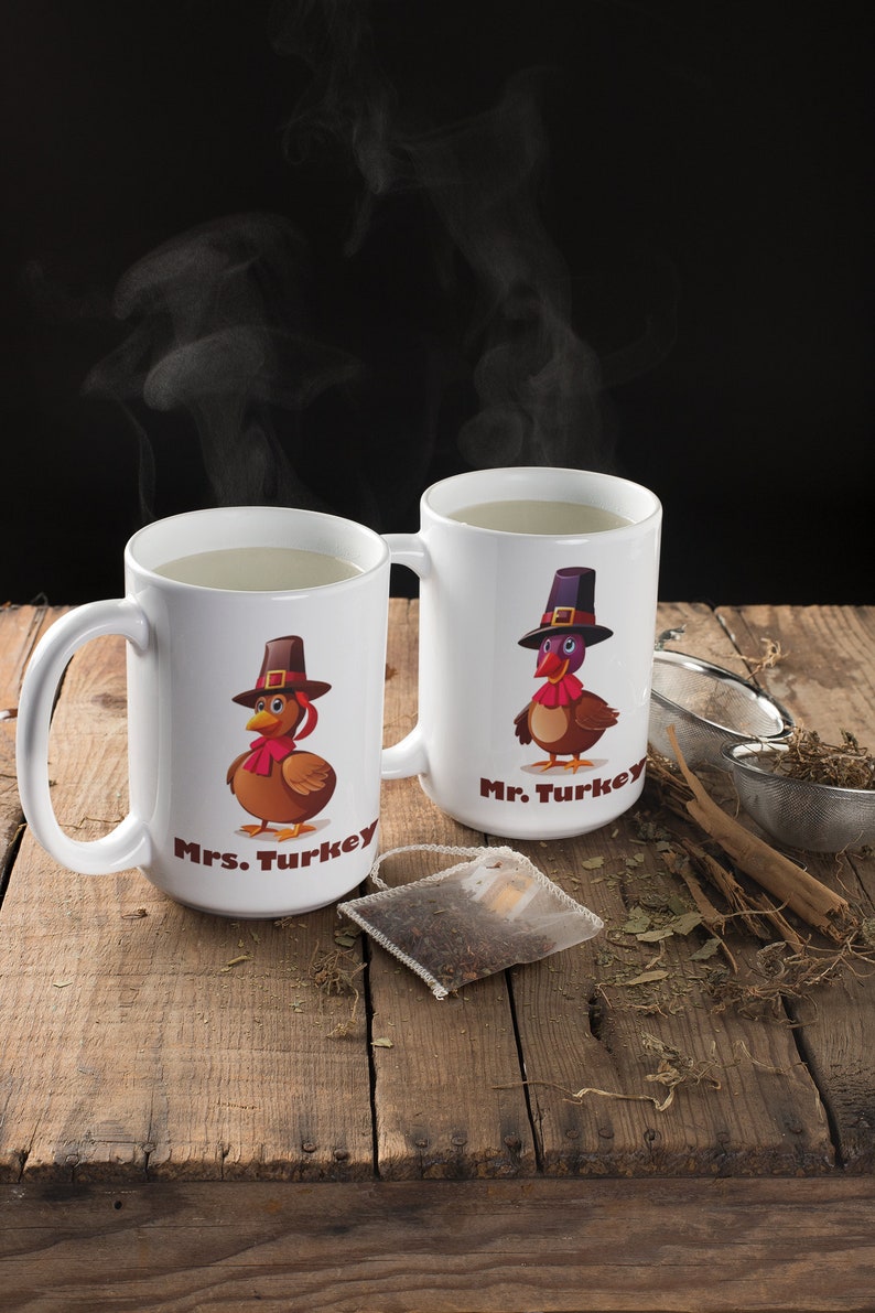 Custom Turkey Inspired Thanksgiving Mug for Couples - Etsy