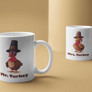 Custom Turkey Inspired Thanksgiving Mug for Couples - Etsy