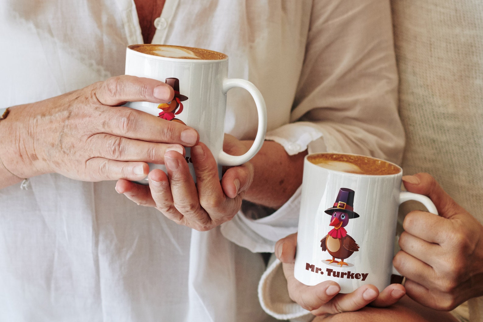Custom Turkey Inspired Thanksgiving Mug for Couples - Etsy