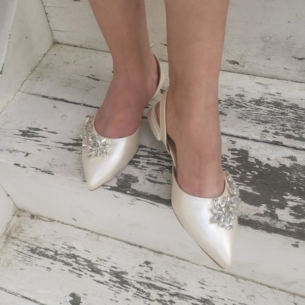 Ivory Bride Flat Shoes - Etsy