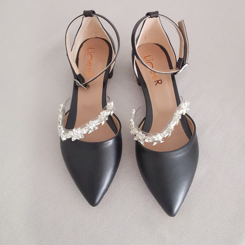 Women’s Wedding Shoes, Black Color, Wedding Shoes, Bride Shoes Flat ...