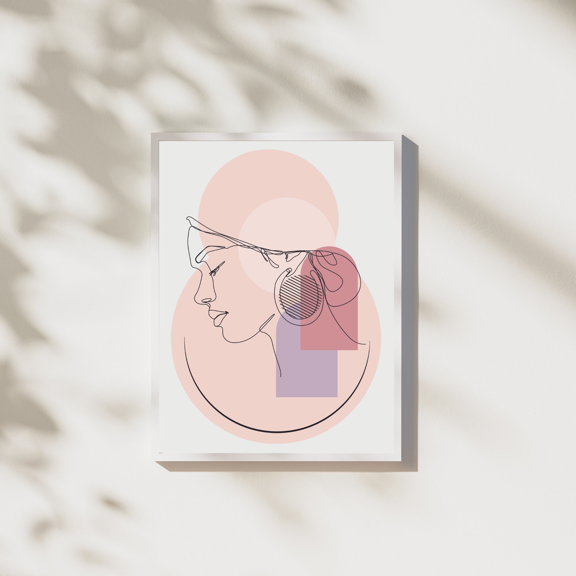 Modern Female Line Wall Art Woman Face Line Art for Home - Etsy