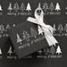 Christmas Wrapping Paper, Black Christmas Wrap, White Merry & Bright ...